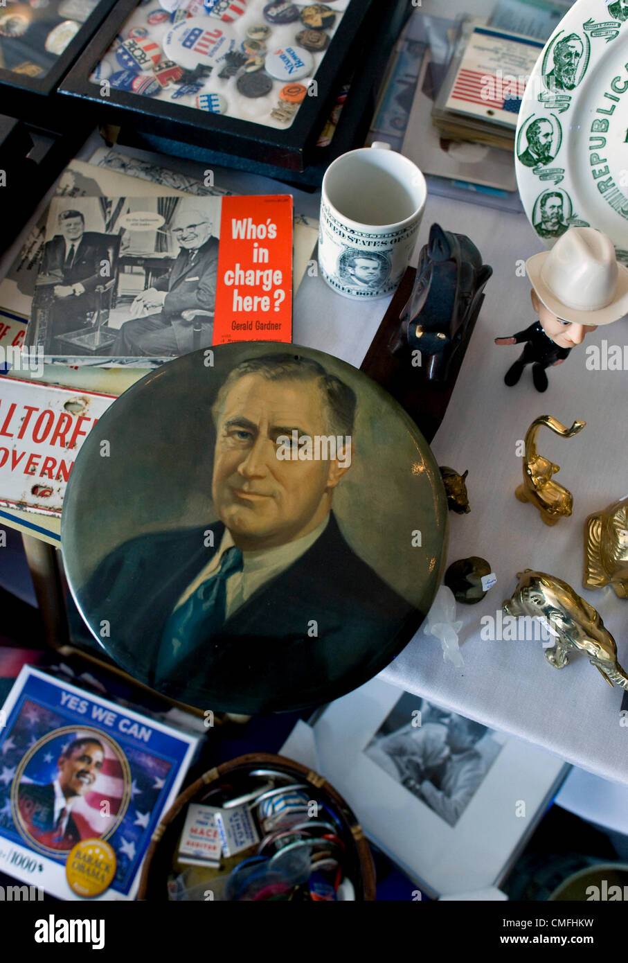 Aug. 02, 2012 - Columbus, Ohio, USA - Campaign materials on display and ...