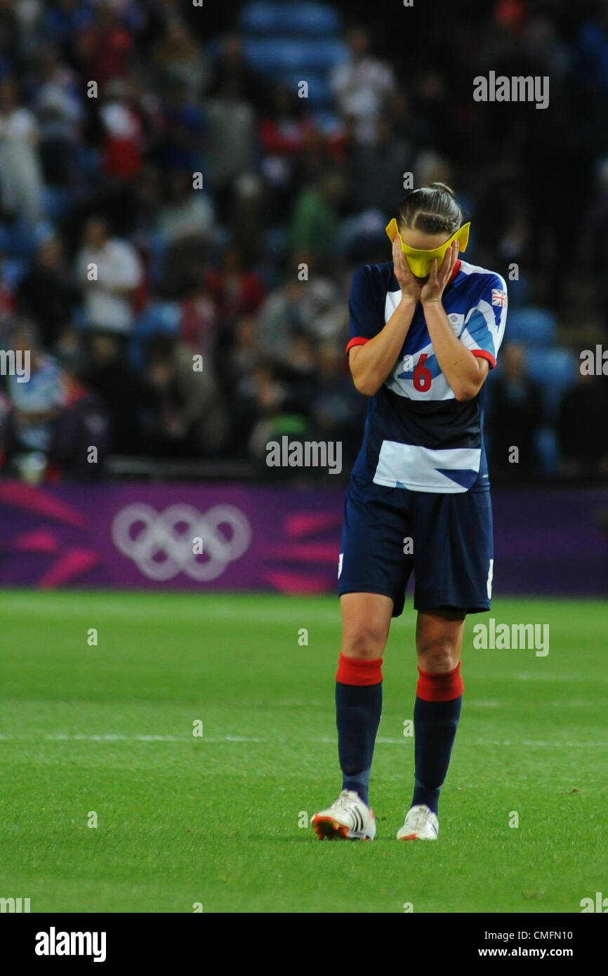 03.08.2012 Coventry, England. Captain of Team GB, Stoney, crying after ...