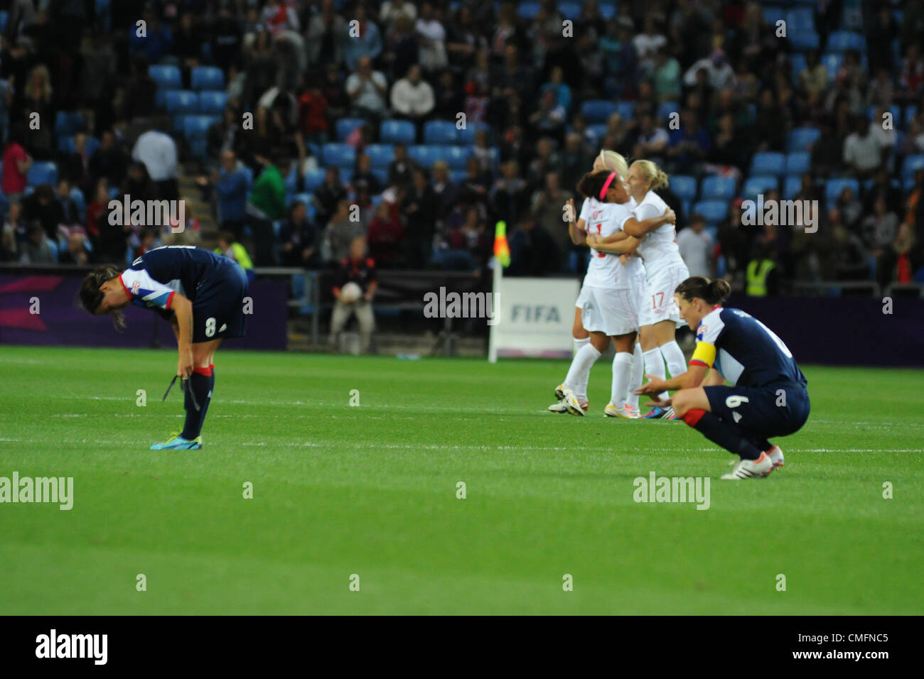 03.08.2012 Coventry, England. Fara WILLIAMS (Great Britain) crying ...