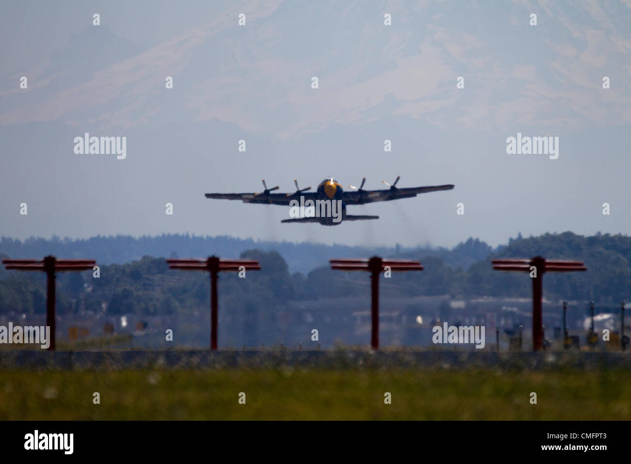 Fat Albert Taking Off, Mt Rainier in the Background, US Navy Flight ...