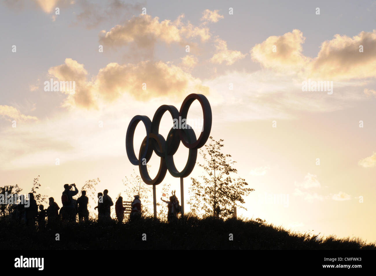 Stadium sculpture olympic rings hi-res stock photography and images - Alamy