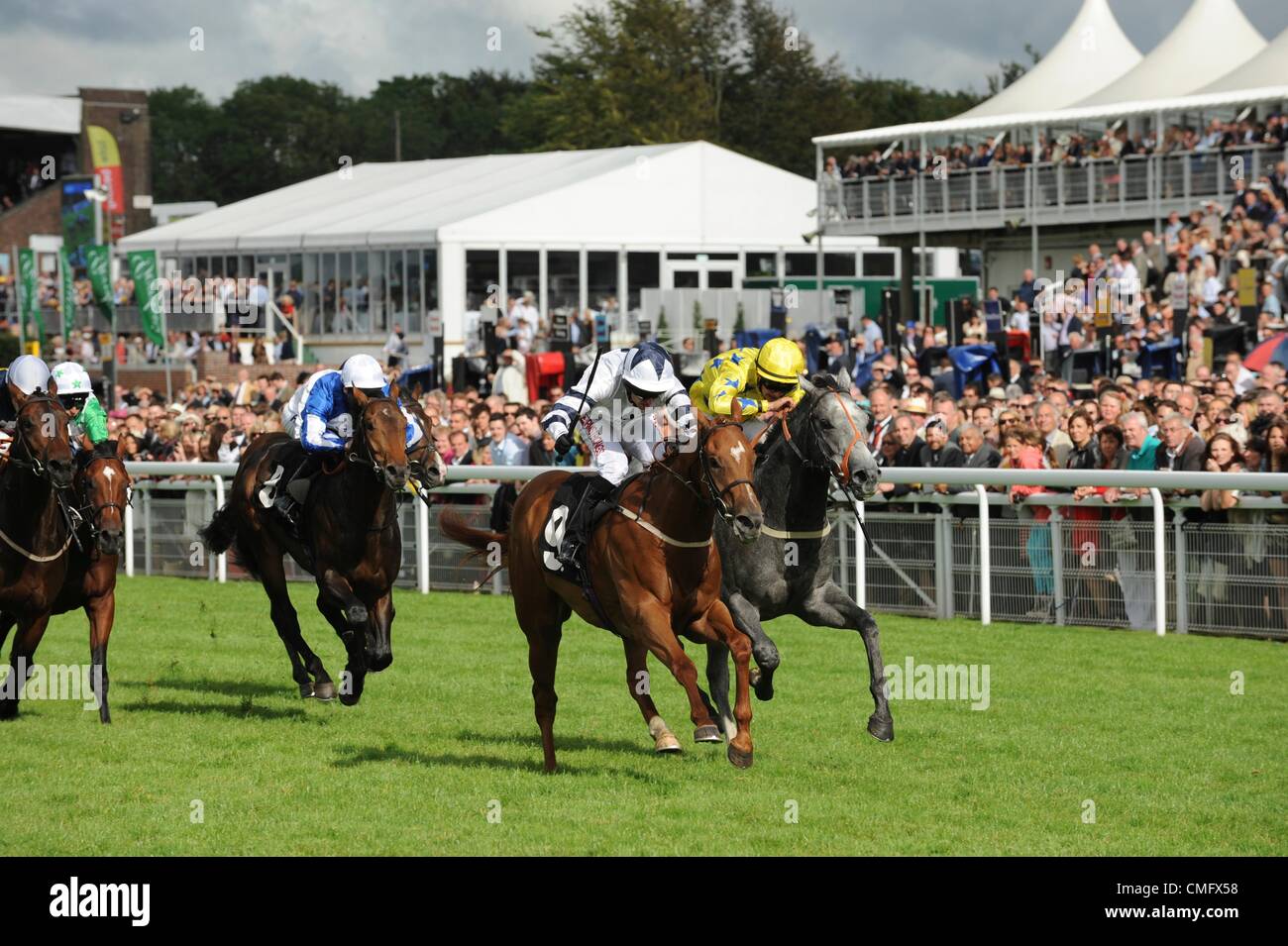 04.08.2012 Goodwood, England. Blue Square Nursery Stakes,Tony Hamilton ...