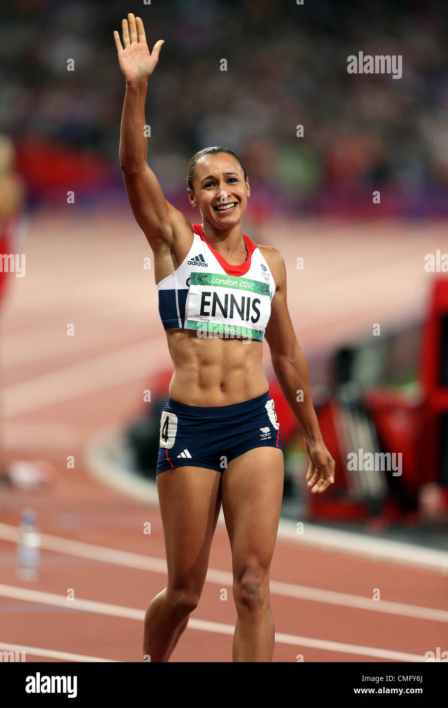 JESSICA ENNIS WINS GOLD GREAT BRITAIN LONDON 2012 OLYMPIC GAMES,WOMENS ...