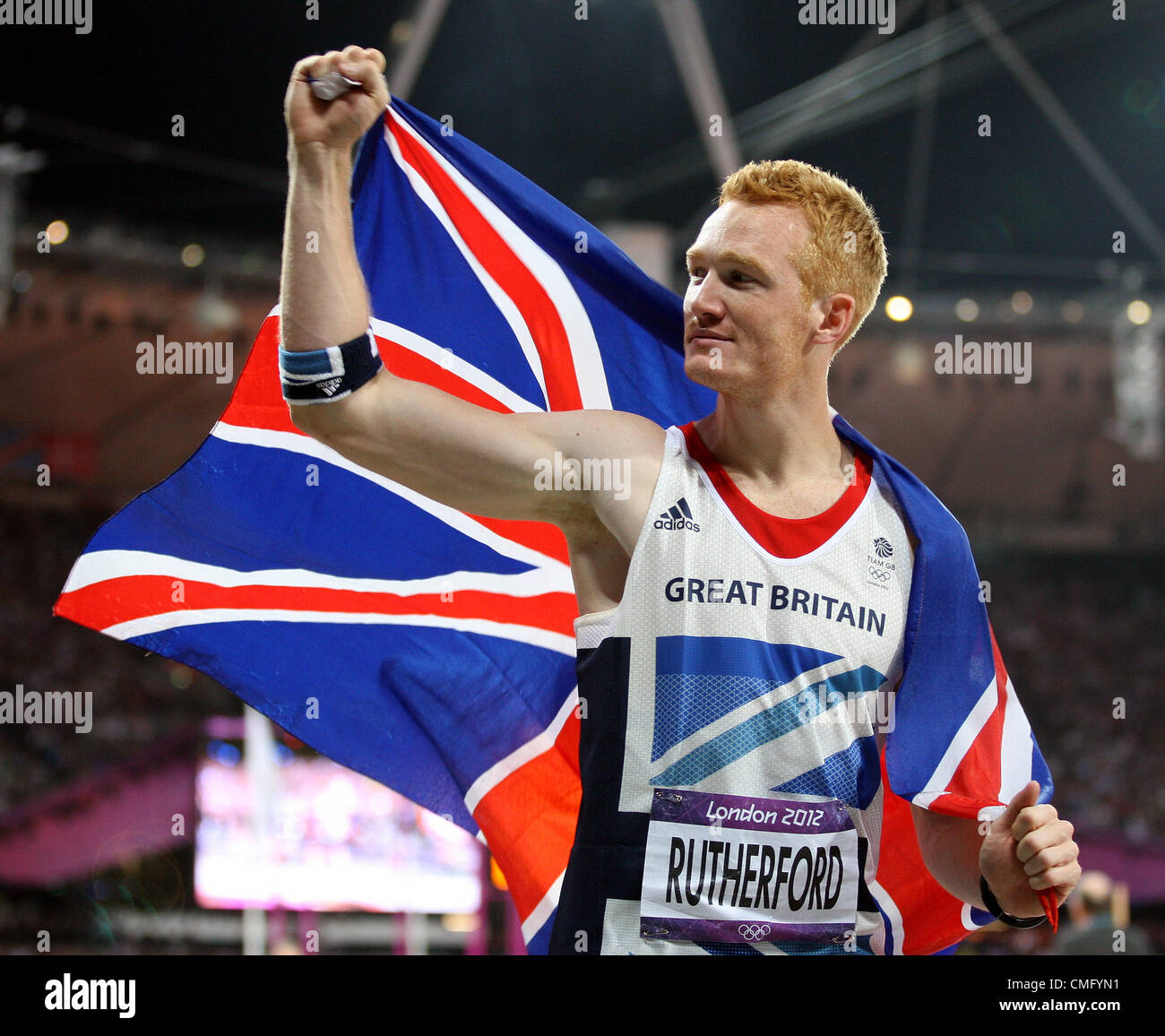 GREG RUTHERFORD WINS GOLD GREAT BRITAIN LONDON 2012 OLYMPIC GAMES, MENS ...