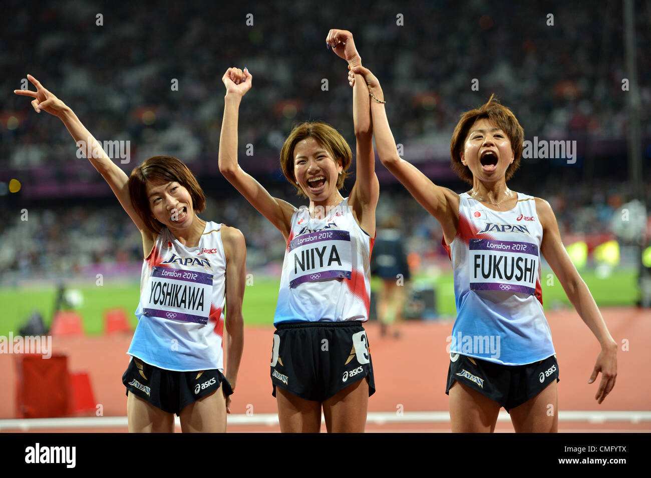 (L to R) Mika Yoshikawa (JPN), Hitomi Niiya (JPN), Kayoko Fukushi (JPN ...