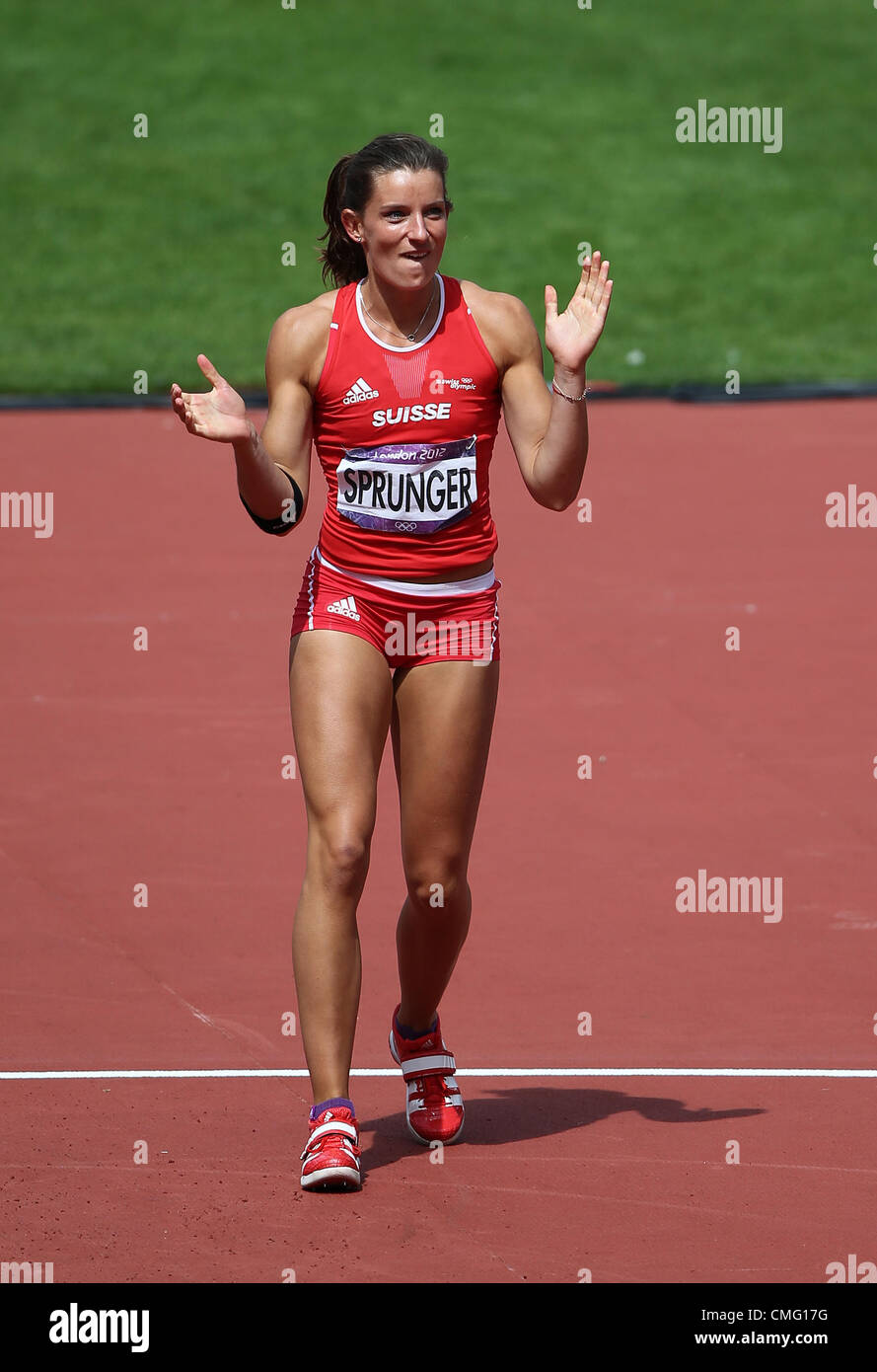 ELLEN SPRUNGER SWITZERLAND LONDON 2012 OLYMPIC GAMES, WOMENS HEPTATHLON ...