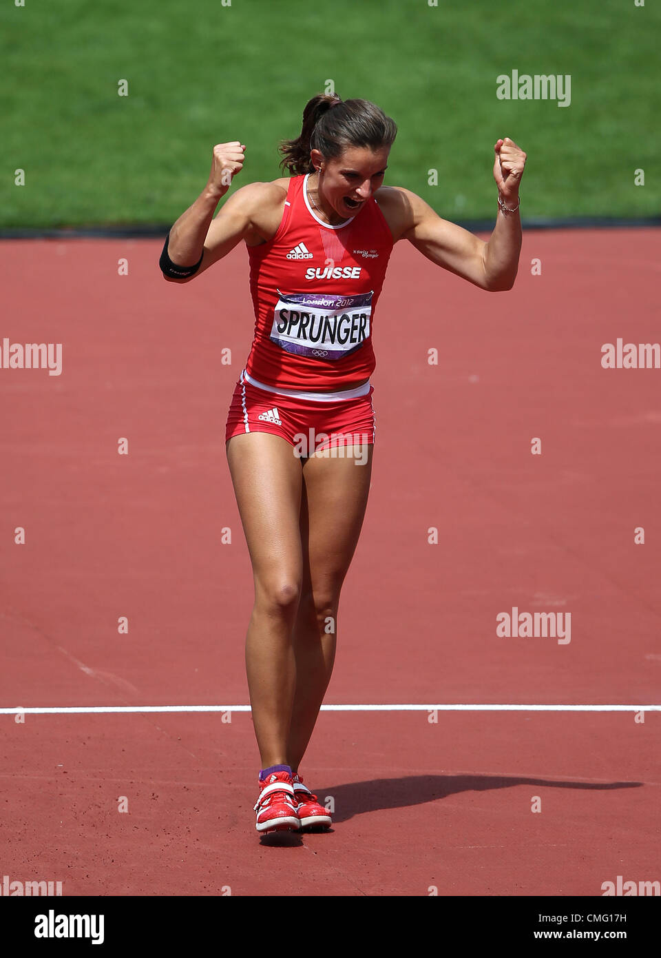ELLEN SPRUNGER SWITZERLAND LONDON 2012 OLYMPIC GAMES, WOMENS HEPTATHLON ...