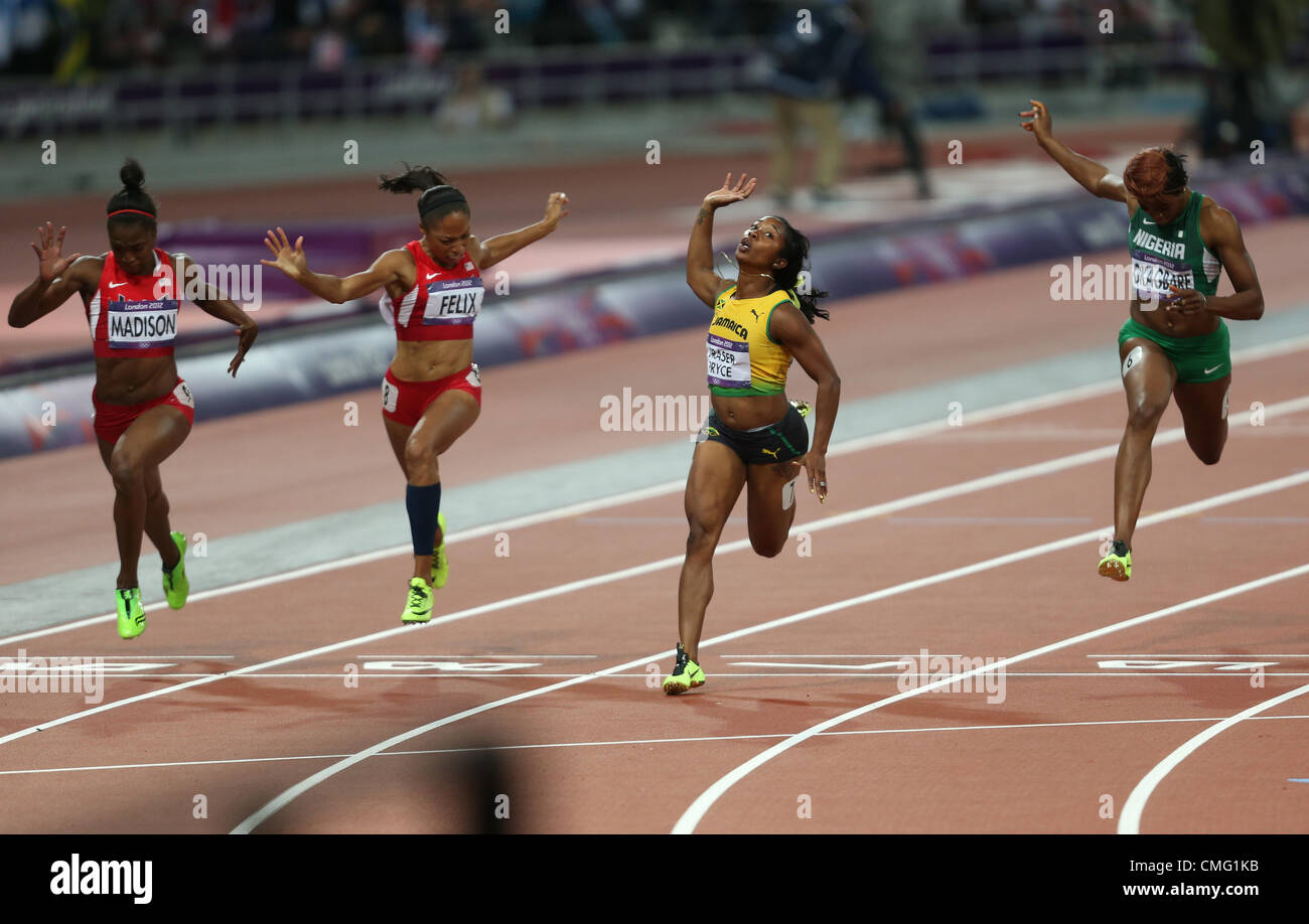 TIANNA MADISON, ALLYSON FELIX, SHELLY-ANN FRASER-PRYCE & BLESSING ...