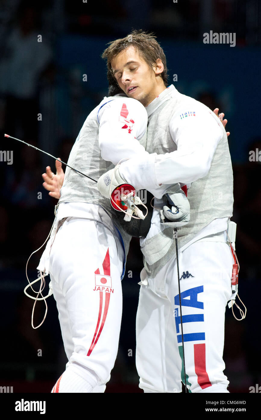 (L-R) Yuki Ota (JPN), Andrea Baldini (ITA), AUGUST 5, 2012 - Fencing ...