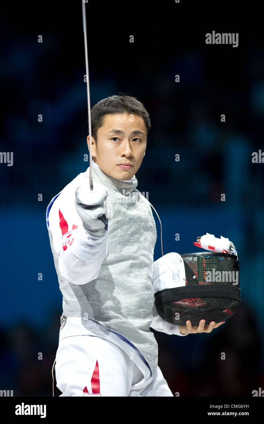 Yuki Ota (JPN), AUGUST 5, 2012 - Fencing : Men's Team Foil final at ExCeL during the London 2012 ...