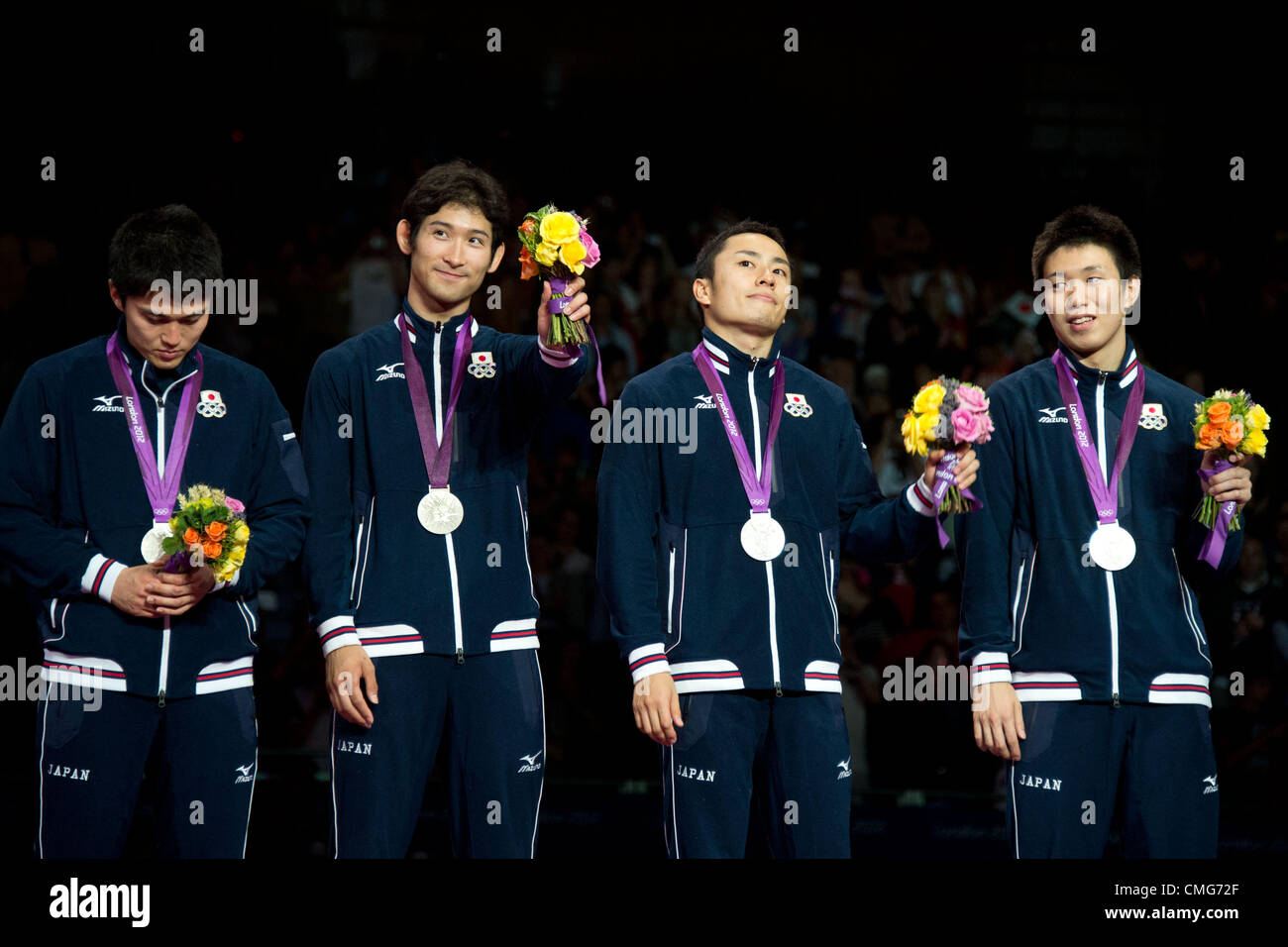 (L-R) Kenta Chida, Ryo Miyake, Yuki Ota, Suguru Awaji (JPN), AUGUST 5 ...