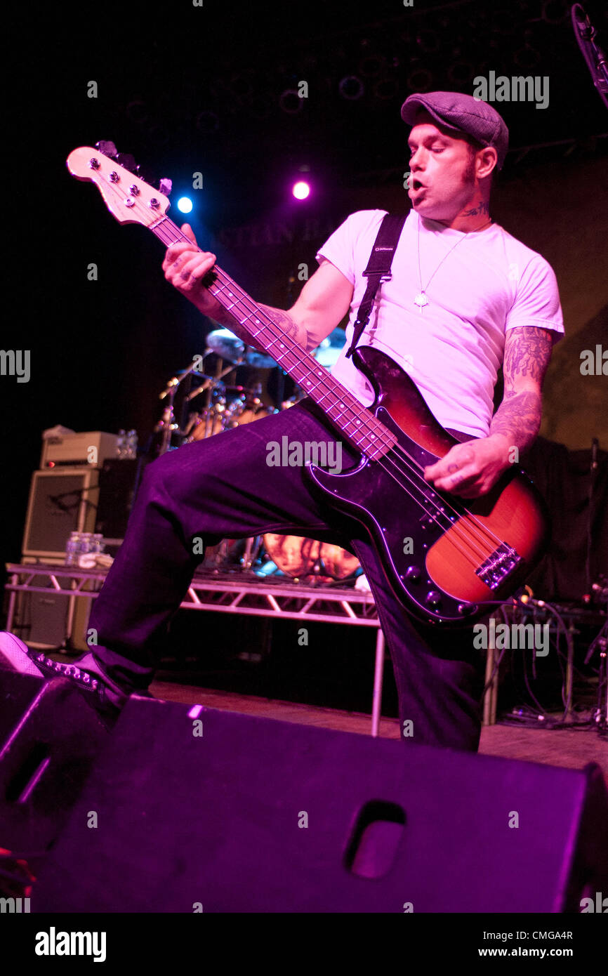 July 27, 2012 - Bass guitarist Jason Christoperh perfomring with solo ...
