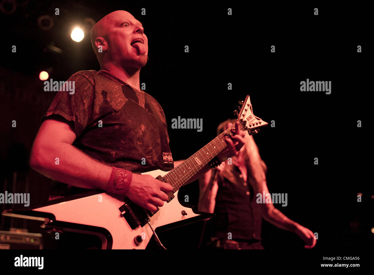 July 27, 2012 - Guitarist Johnny Chromatic (left) performs with solo ...