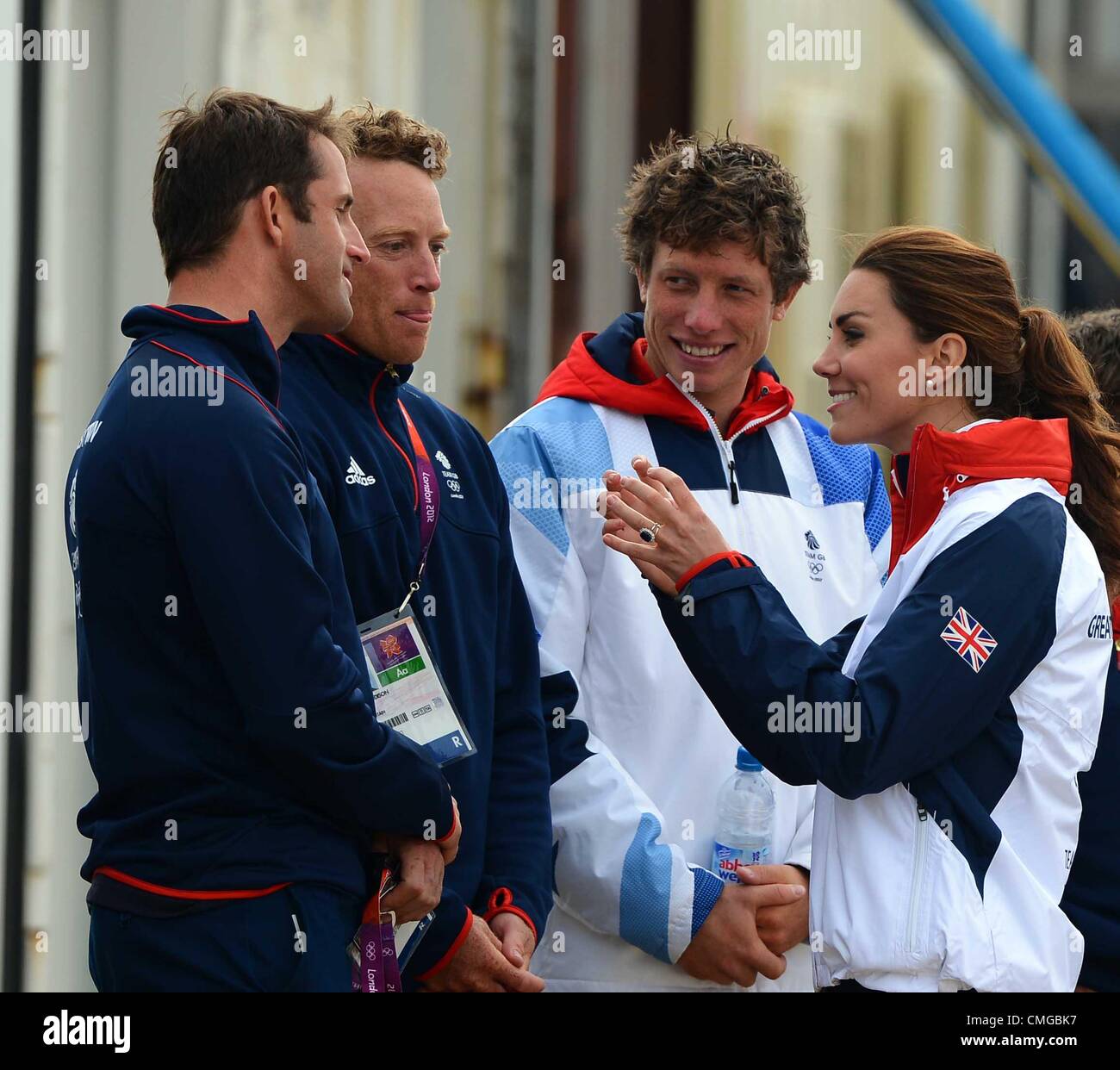 London 2012 Olympics, Kate Middleton visits the Olympic Sailing venue ...