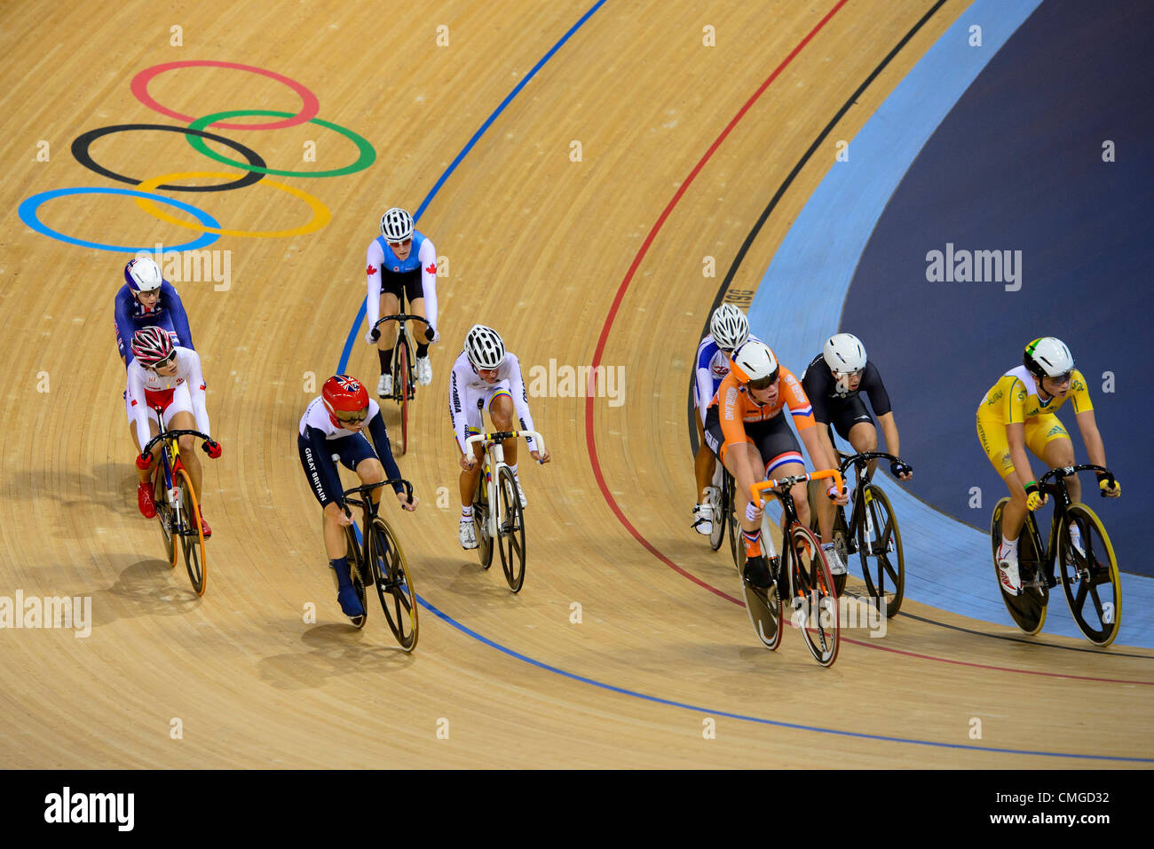 06.08.2012 Stratford, England. The Womens Omnium field including Great ...