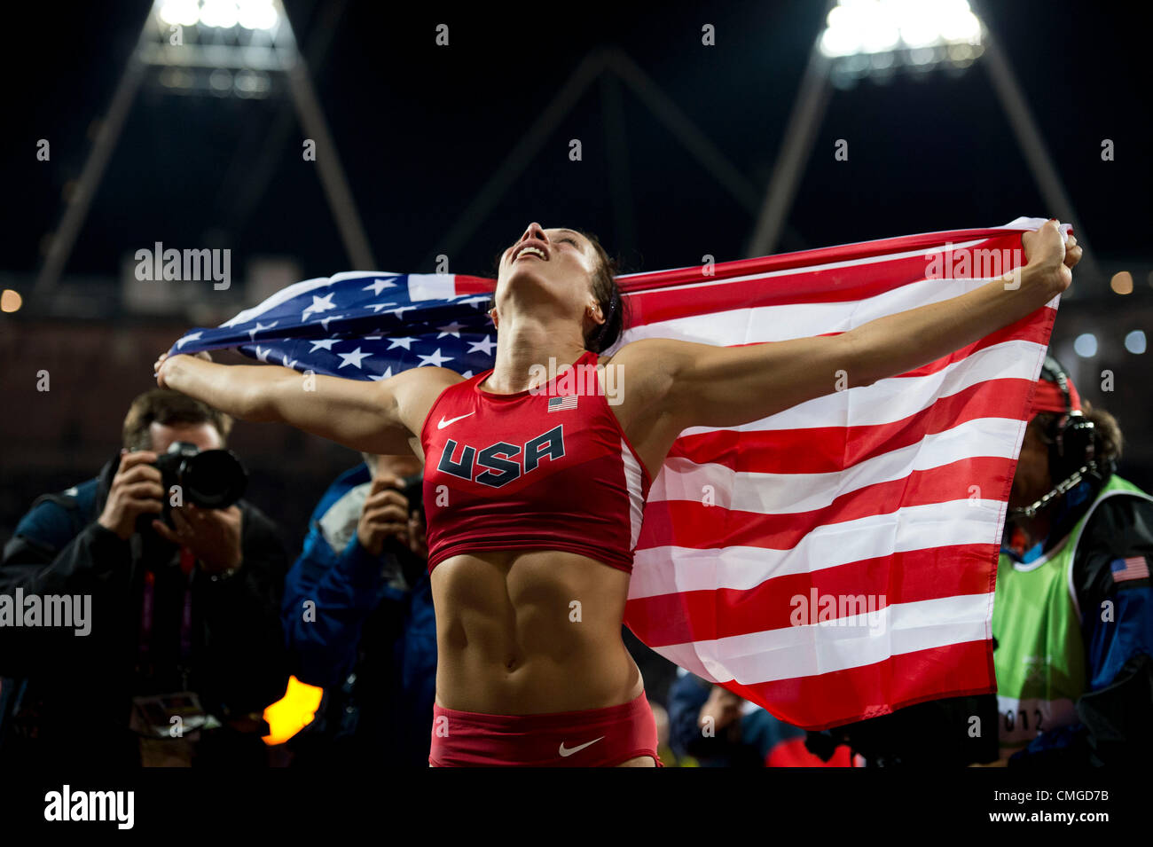 Aug. 6, 2012 - London, England, United Kingdom - Jenn Suhr (USA ...