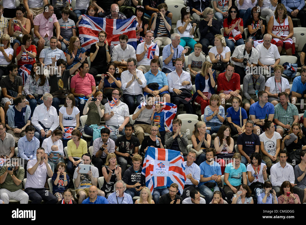 06.08.2012 Stratford, England. The largely British crowd cheer on Jack ...