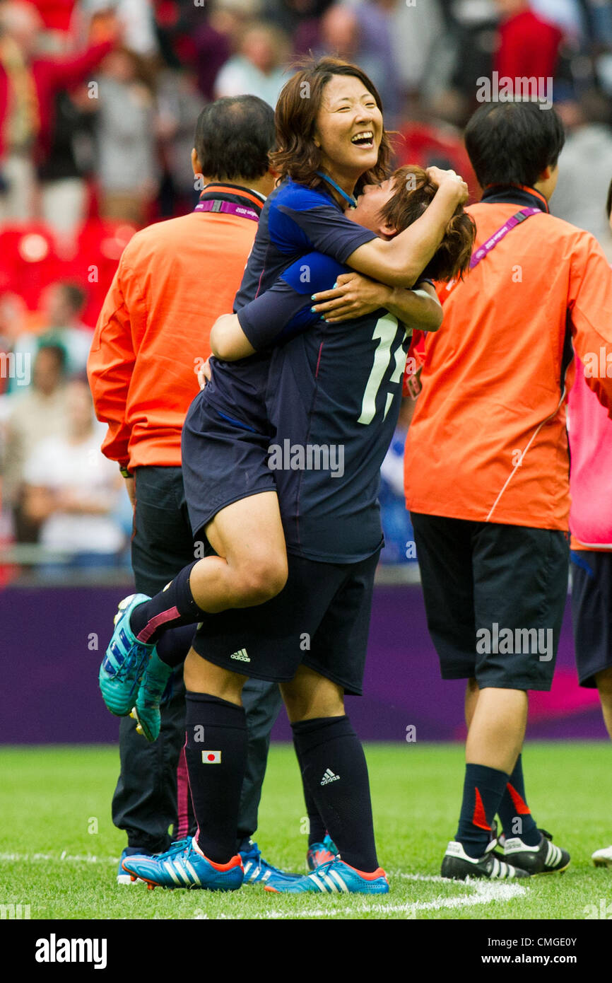 (L-R) Yuki Ogimi, Megumi Takase (JPN), AUGUST 6, 2012 - Football / Soccer : Japan team group ...
