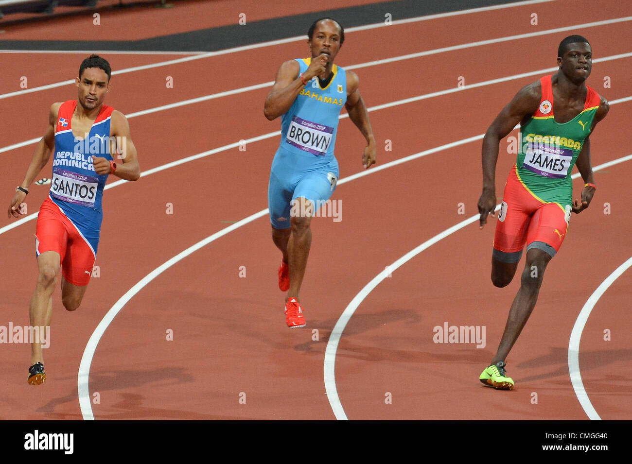 6th Aug 2012. LONDON, ENGLAND - AUGUST 6, Demetrius Pinder (Bahamas ...