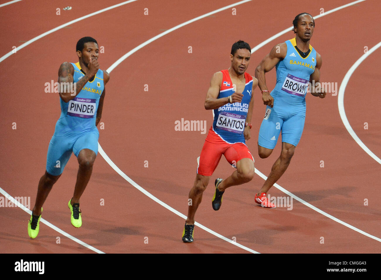 6th Aug 2012. LONDON, ENGLAND - AUGUST 6, Demetrius Pinder (Bahamas ...