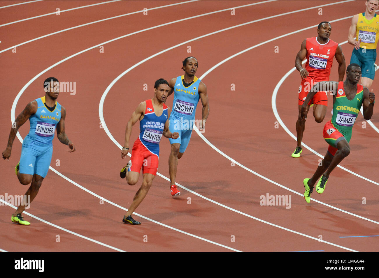 6th Aug 2012. LONDON, ENGLAND - AUGUST 6, Demetrius Pinder (Bahamas ...