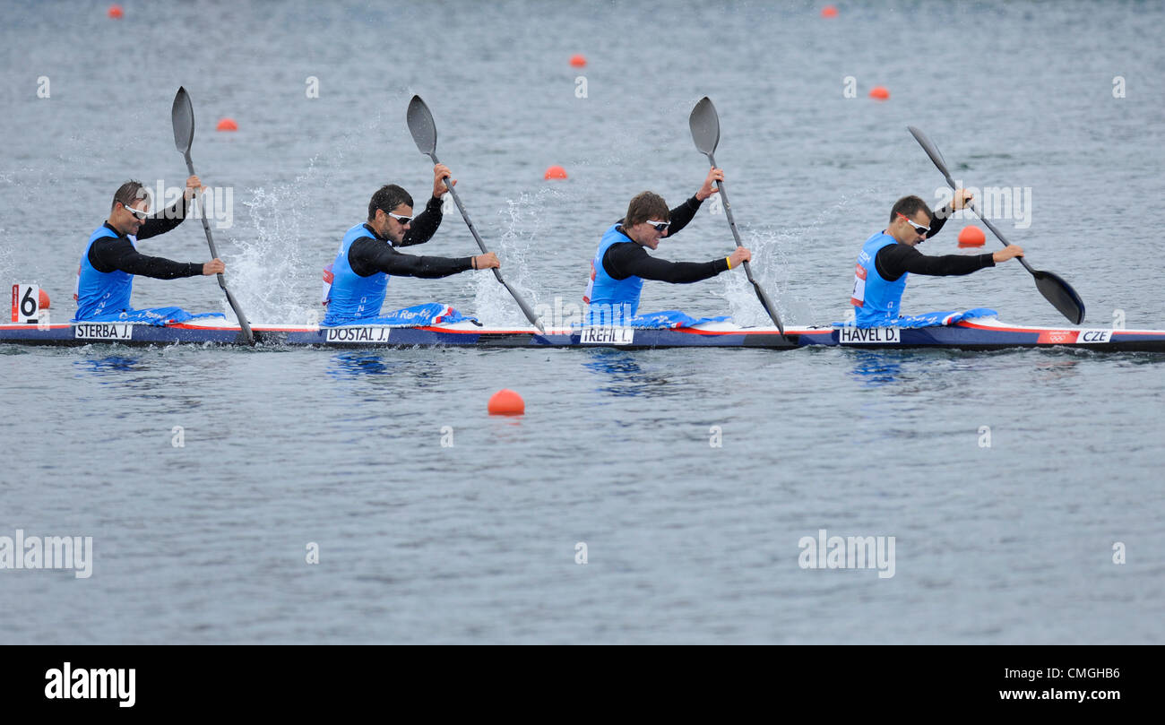 Kayak Four (K4) 1000m Men qualification, Daniel Havel, Lukas Trefil ...