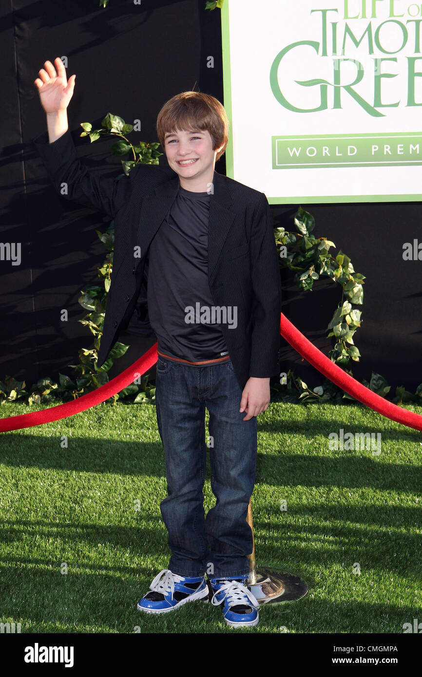 HOLLYWOOD, CA - AUGUST 6: CJ Adams arrives at the world premiere of ...