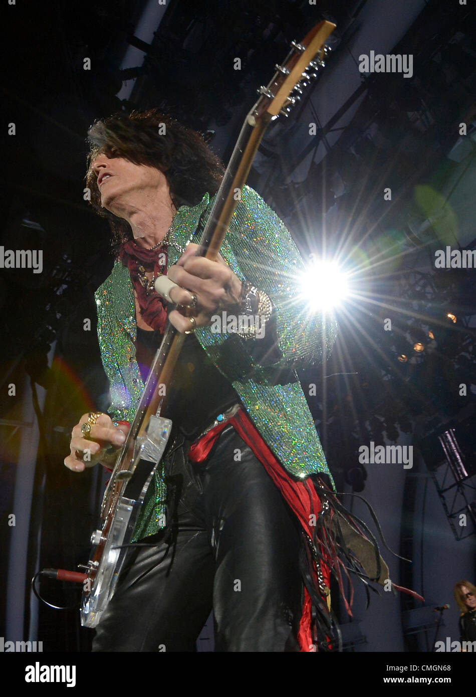 August 6,2012. Hollywood California USA- Aerosmith's Joe Perry performs ...