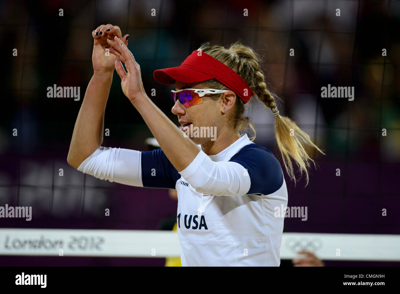 07.08.2012 London, England. Americas Jennifer Kessy (USA) in action in ...