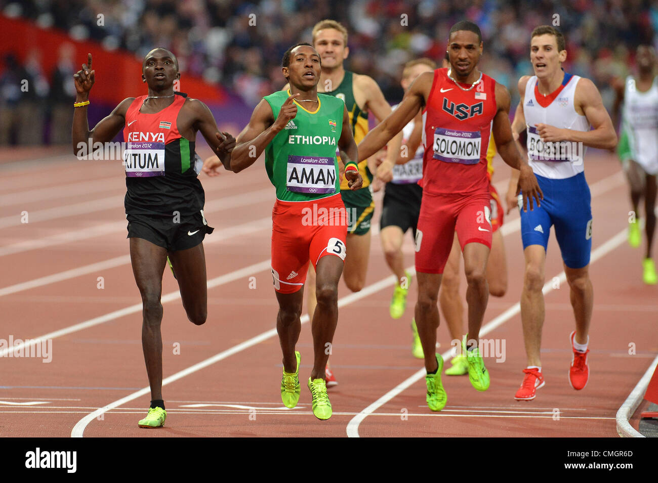 LONDON, ENGLAND - AUGUST 7, Timothy Kitum of Kenya and Mohammed Aman of ...