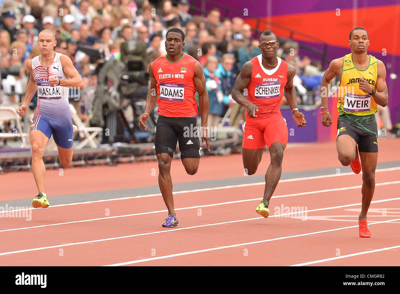 LONDON, ENGLAND - AUGUST 7, Pavel Maslak (Czech Republic), Antoine ...