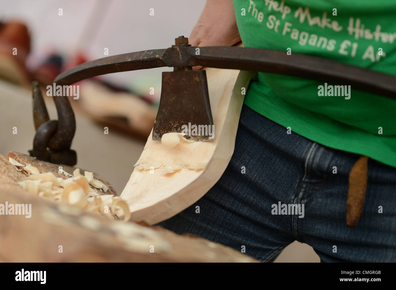 Wednesday 8 August 2012 A demonstration of traditional clog making at ...