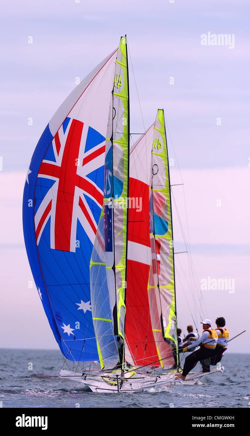 8th Aug 2012. Olympic Sailing, action during the London 2012 Olympic ...