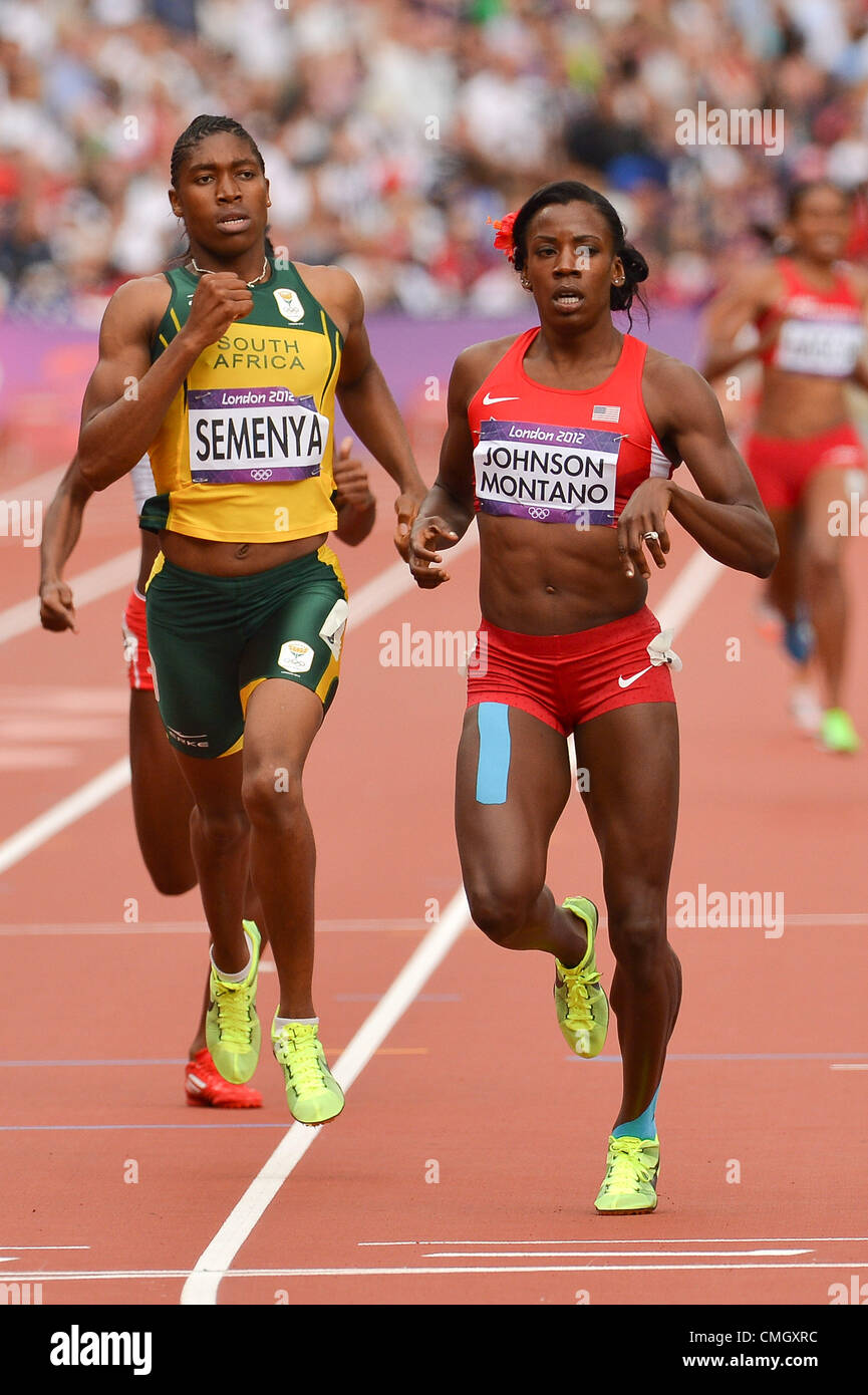 LONDON, ENGLAND - AUGUST 8, Caster Semenya of South Africa finishes ...