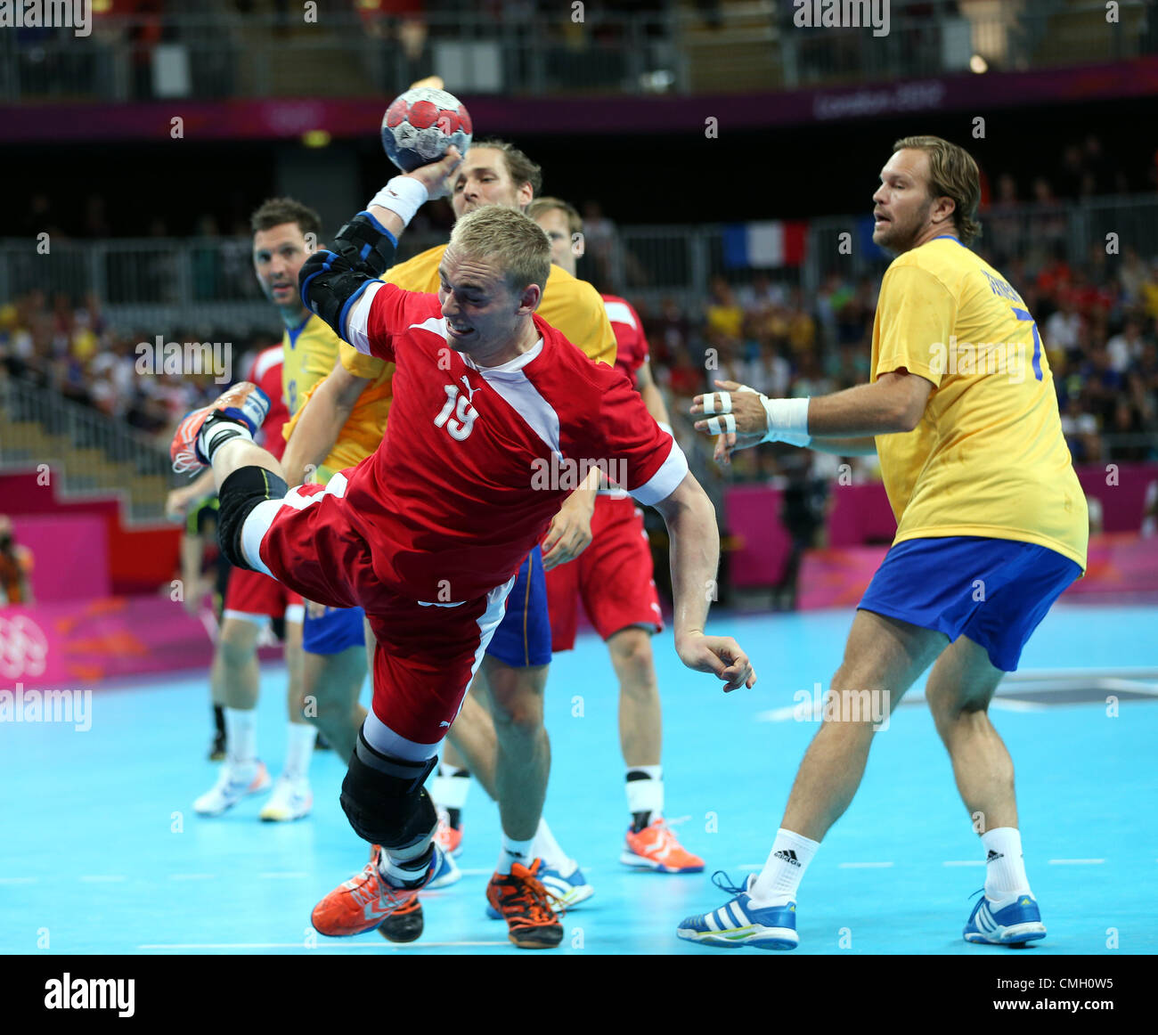 DENMARK V SWEDEN OLYMPIC HANDBALL STRATFORD LONDON ENGLAND 08 August ...
