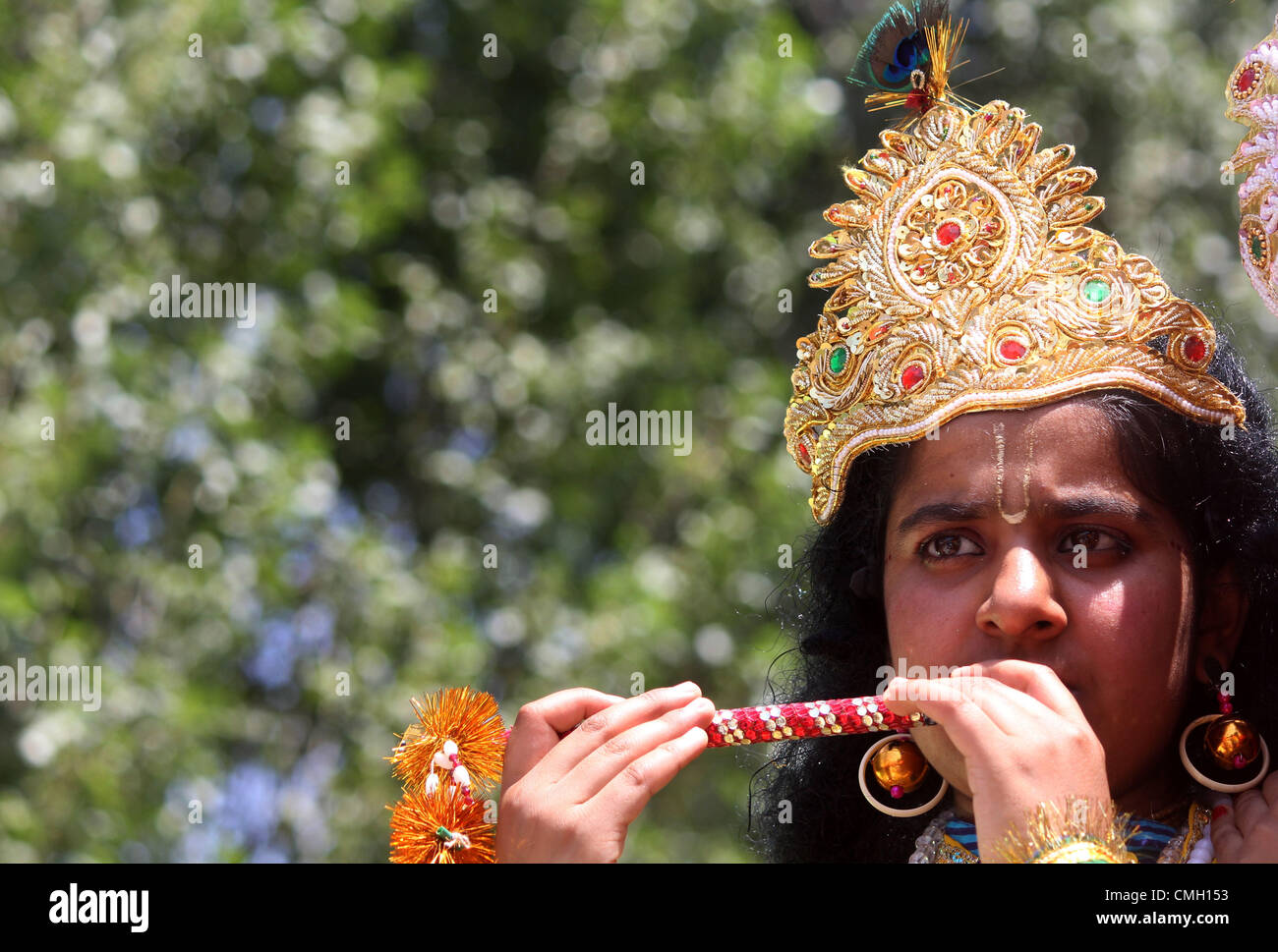 Aug. 9, 2012 - Children dressed as the Hindu Lord Krishna , take part ...