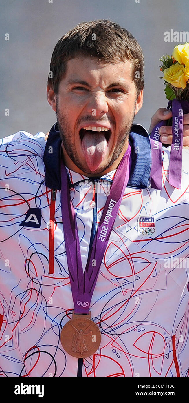 Kayak Four (K4) 1000m Men Final A, Bronze medal for the Czechs. Josef ...