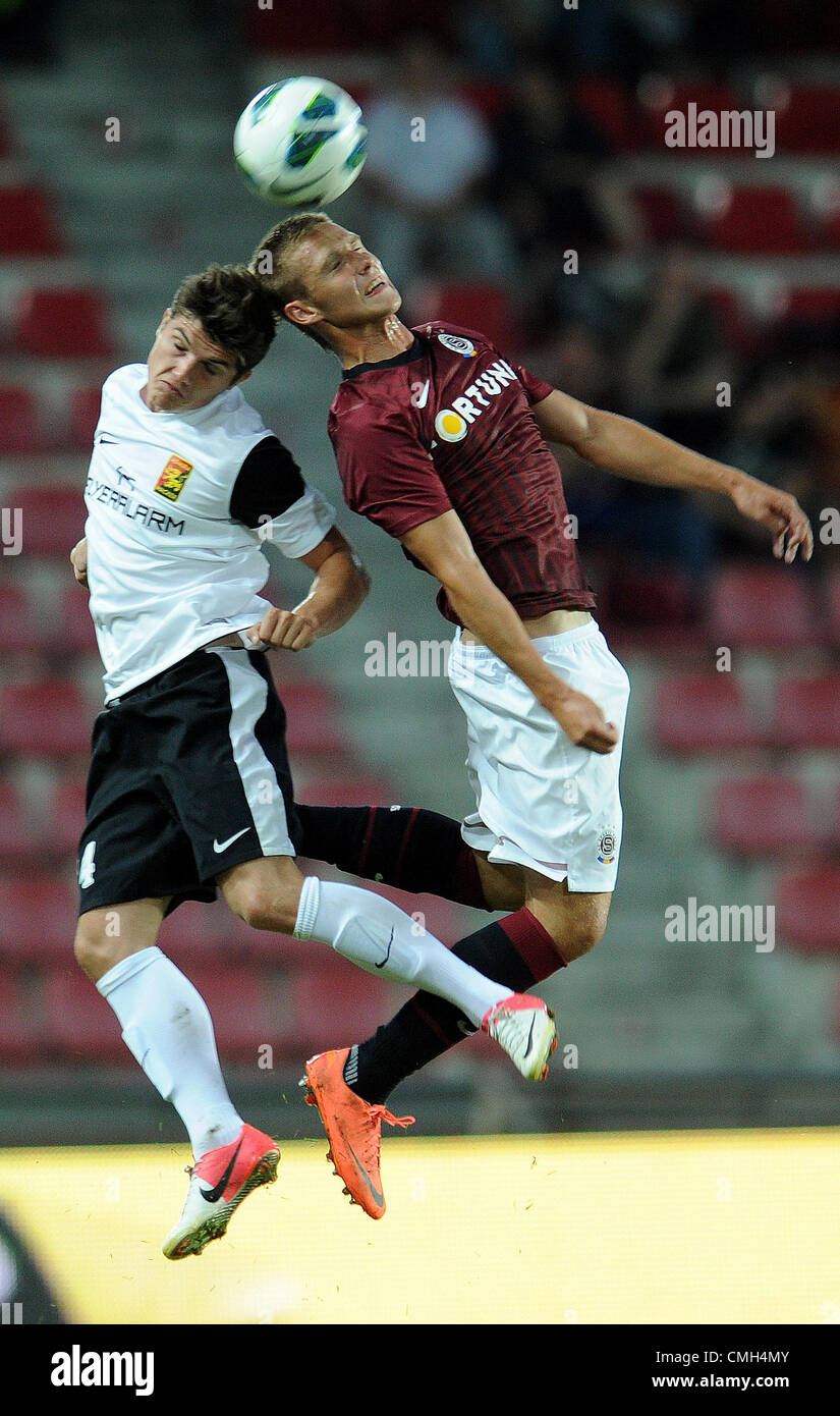 9th Aug 2012. Pavel Kaderabek (Sparta, right) and Marcel Sabitzer ...