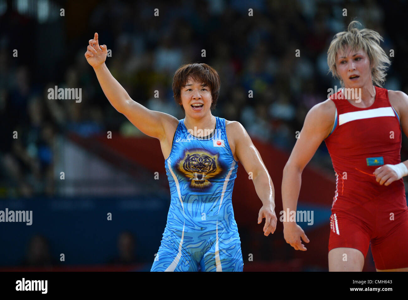 (L-R) Kyoko Hamaguchi (JPN), Guzel Manyurova (KAZ) AUGUST 9, 2012 ...