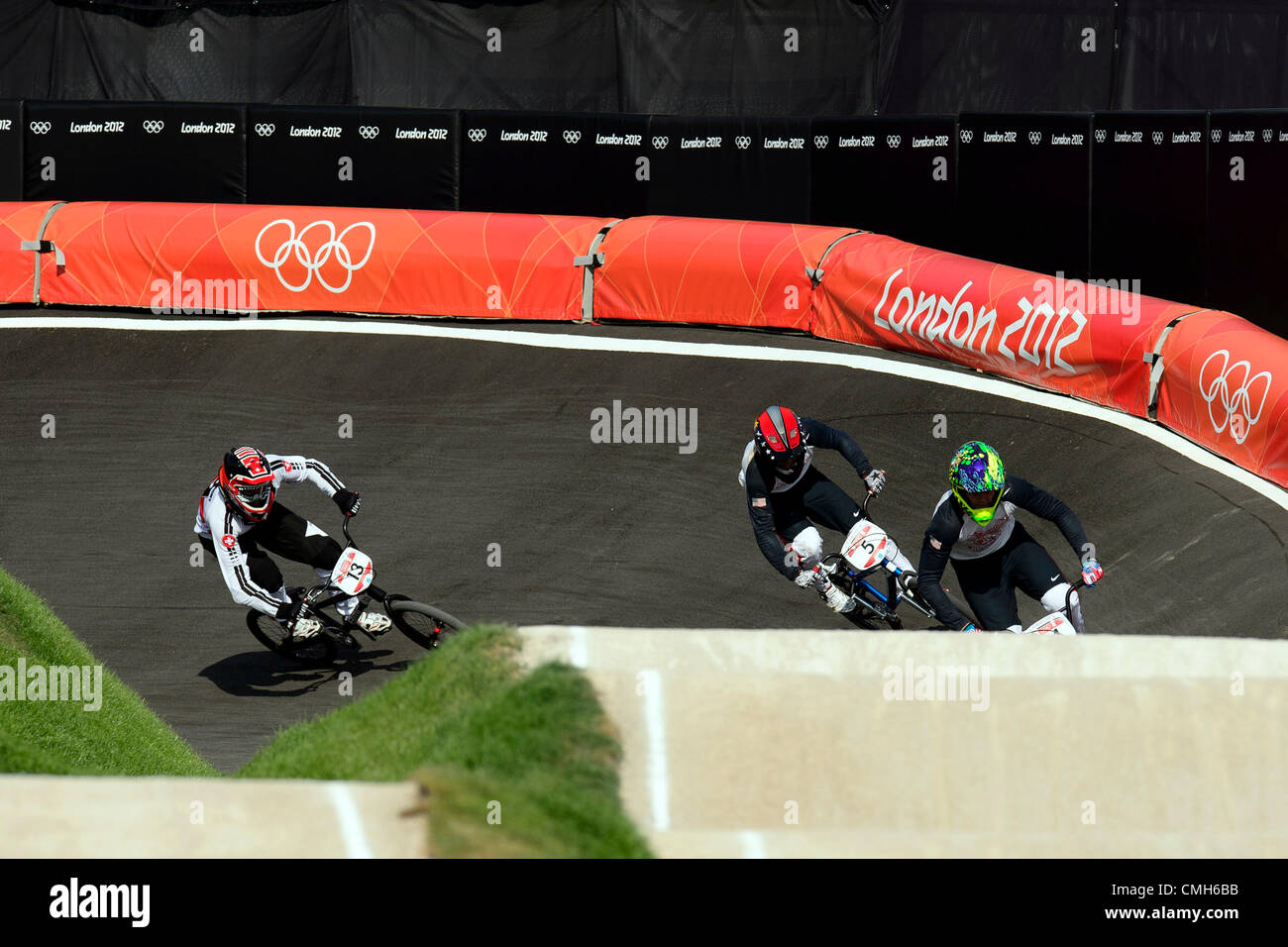 09.08.2012 London, England. David Herman (USA) and Roger Rinderknecht ...