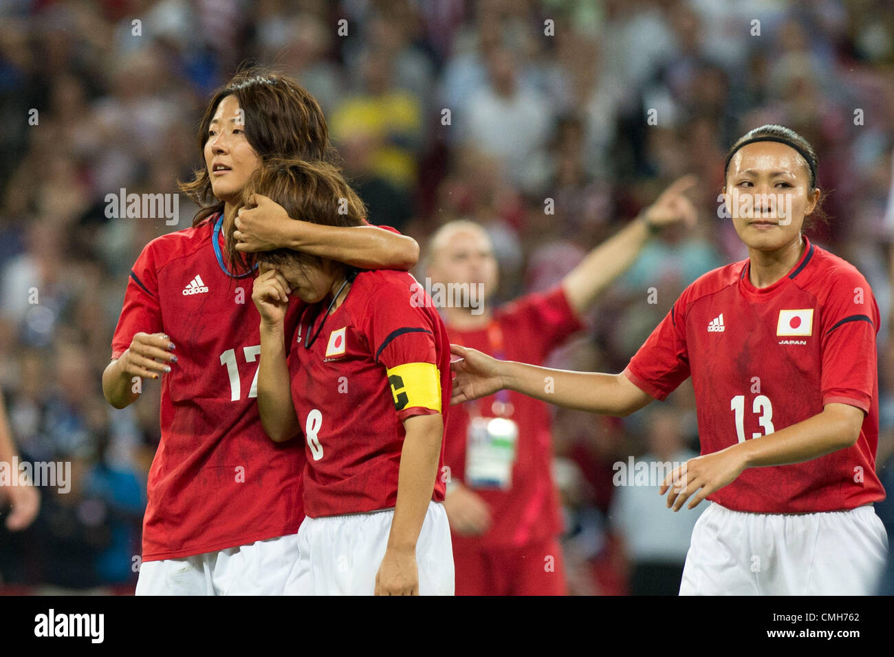 (L-R) Yuki Ogimi, Aya Miyama, Karina Maruyama (JPN), AUGUST 9, 2012 ...
