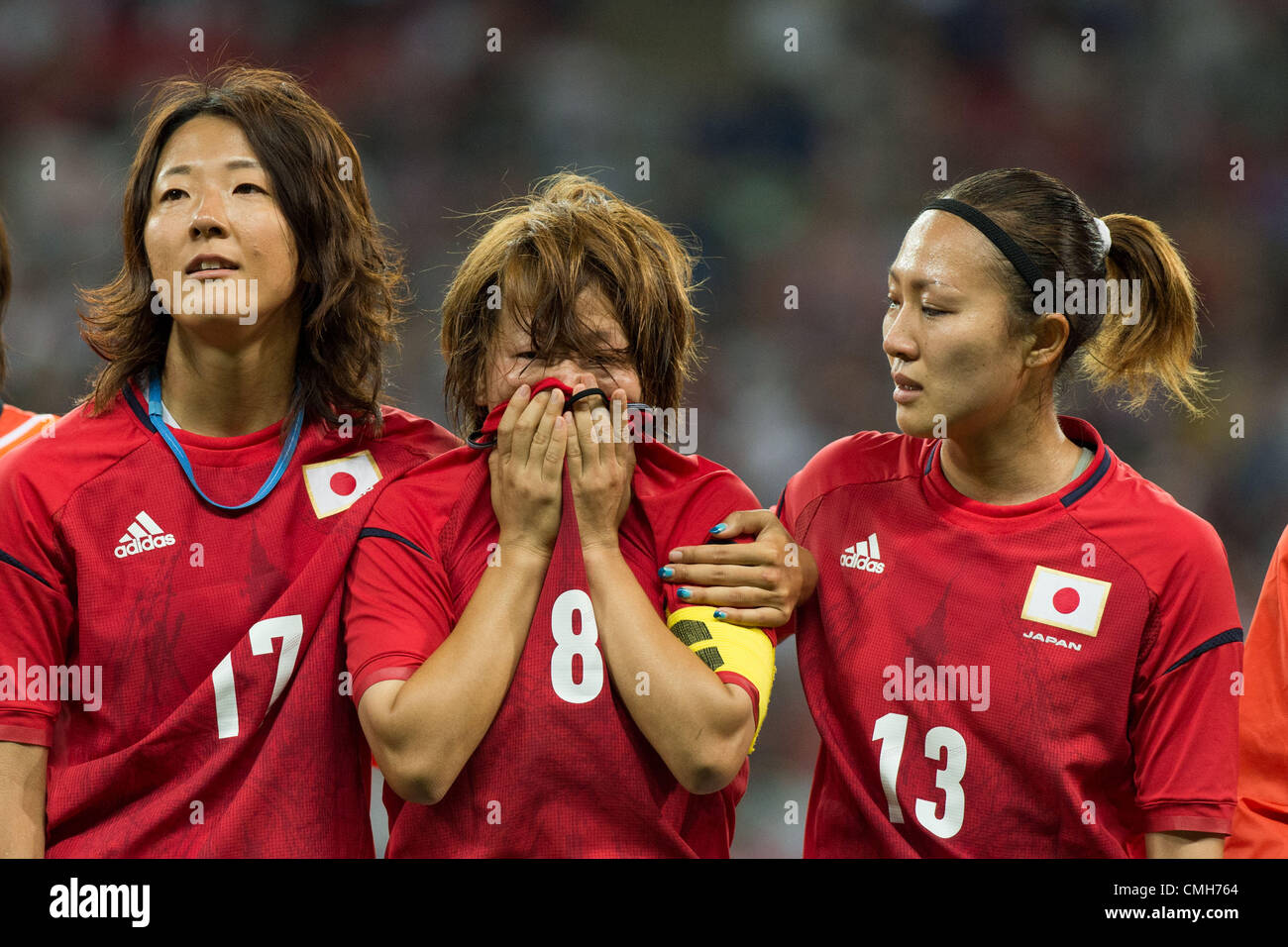 (L-R) Yuki Ogimi, Aya Miyama, Karina Maruyama (JPN), AUGUST 9, 2012 ...