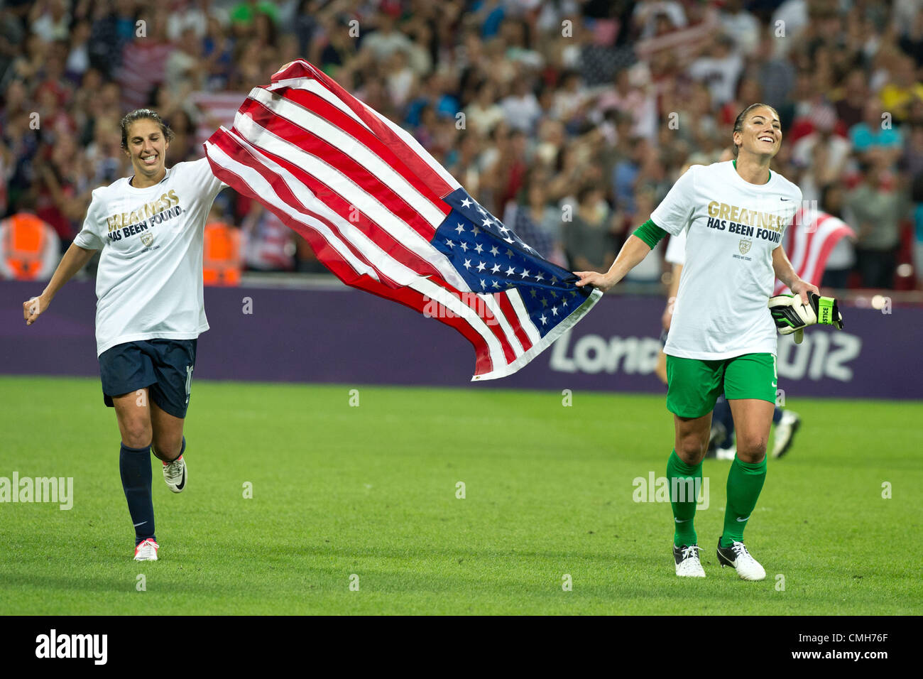 (L-R) Carli Lloyd, Hope Solo (USA), AUGUST 9, 2012 - Football / Soccer ...
