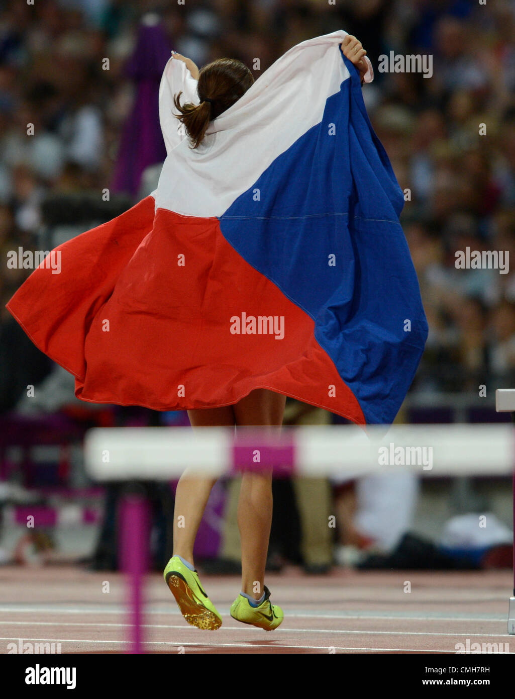 8th Aug 2012. Women's 400m Hurdles Final, Zuzana Hejdova (CZE), bronze ...