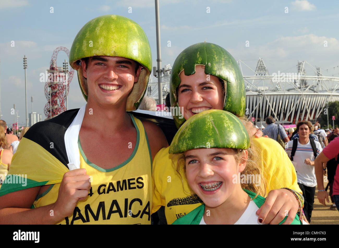 Usain Bolt fans wearing fancy dress, get ready for the 200 metres men's ...