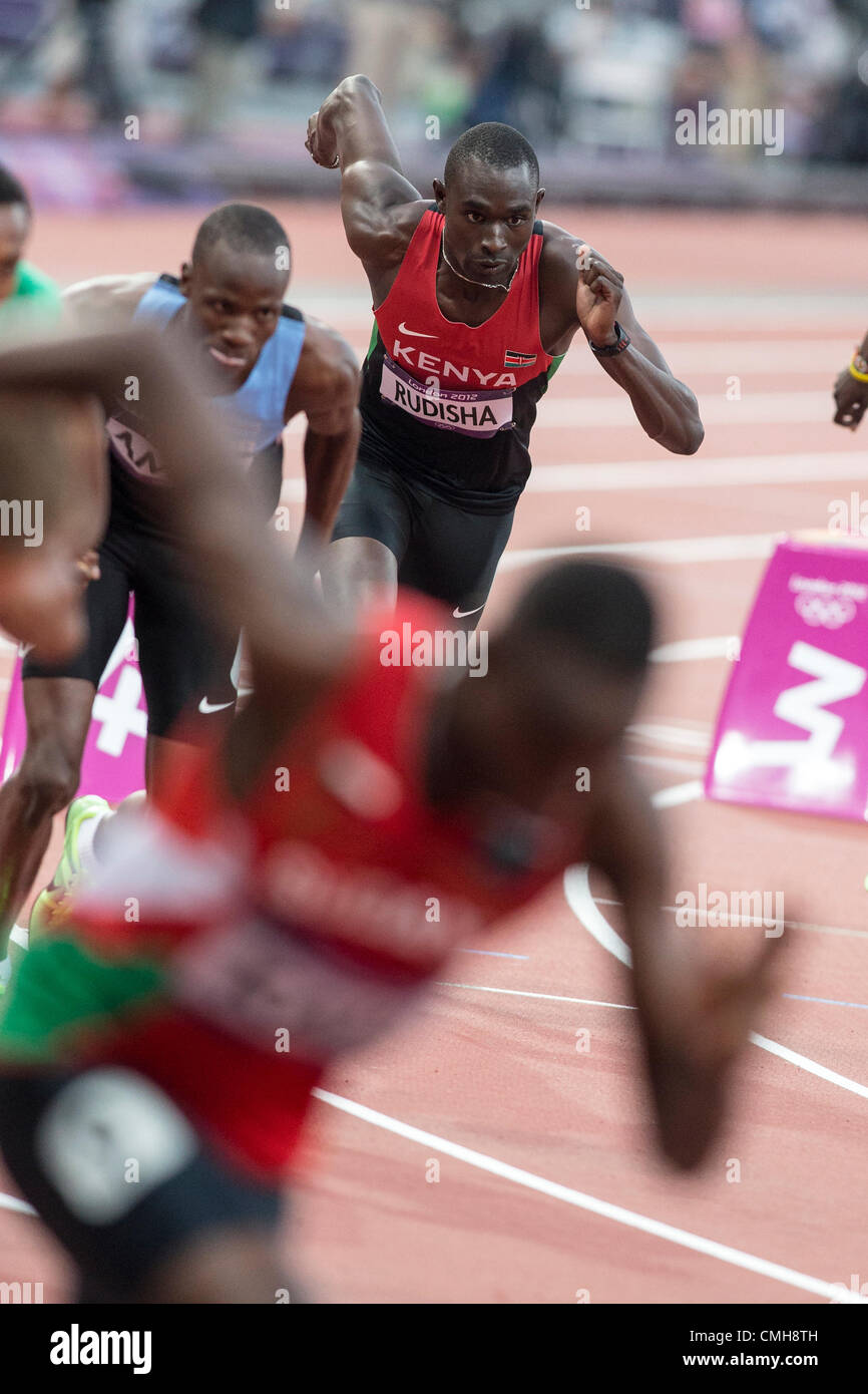 9th Aug 2012. David Rudisha (KEN) winning the gold medal in world ...
