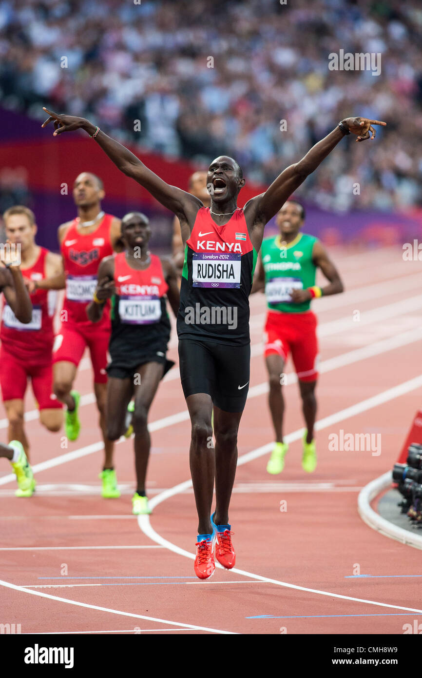 9th Aug 2012. David Rudisha (KEN) winning the gold medal in world ...