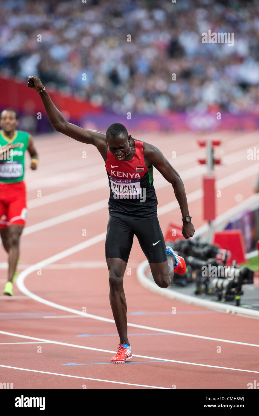 9th Aug 2012. David Rudisha (KEN) winning the gold medal in world ...