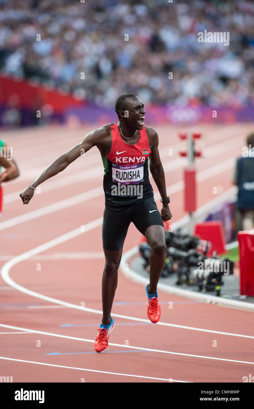 9th Aug 2012. David Rudisha (KEN) winning the gold medal in world ...