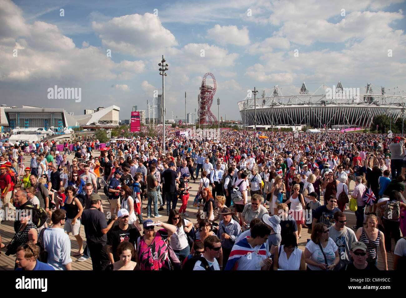 London, UK. Thursday 9th August 2012. London 2012 Olympic Games Park in ...